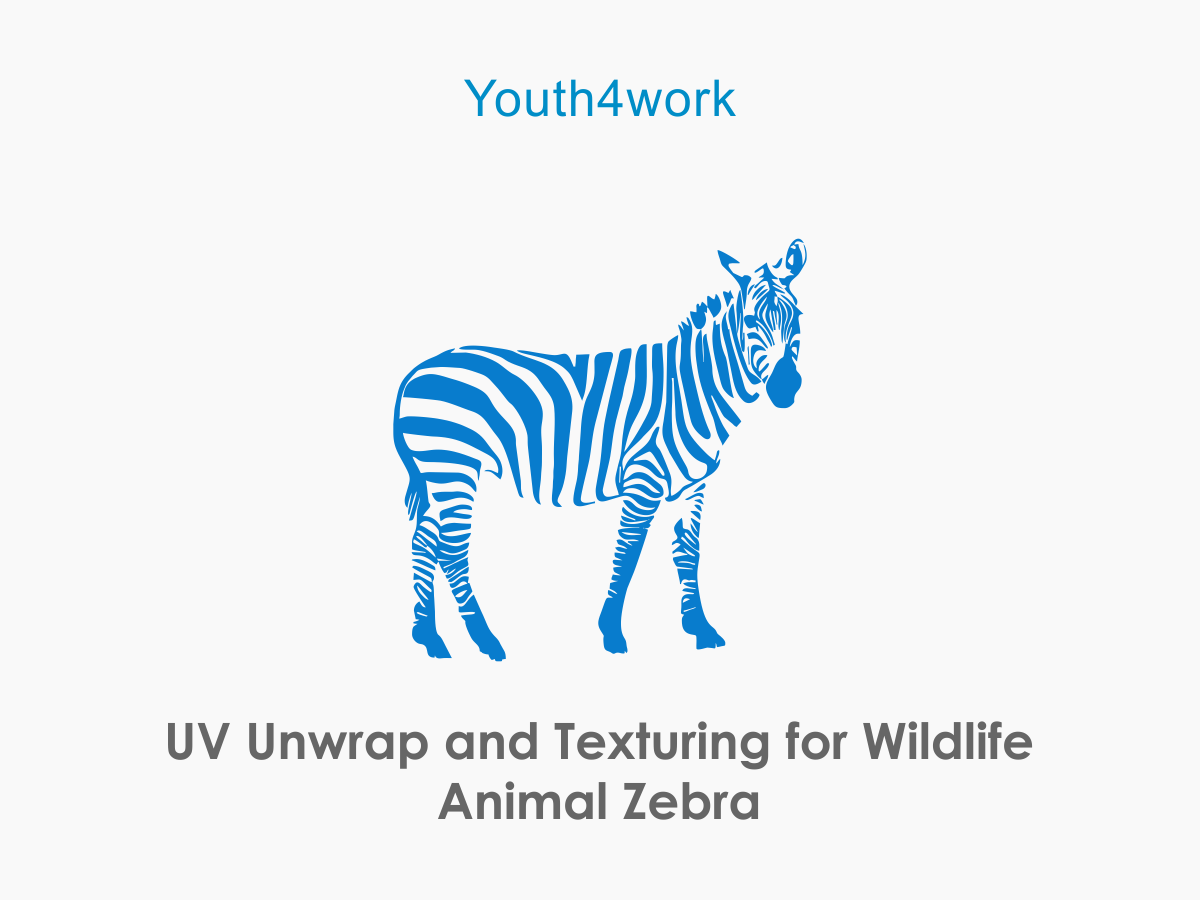 UV Unwrap and Texturing for Wildlife Animal Zebra