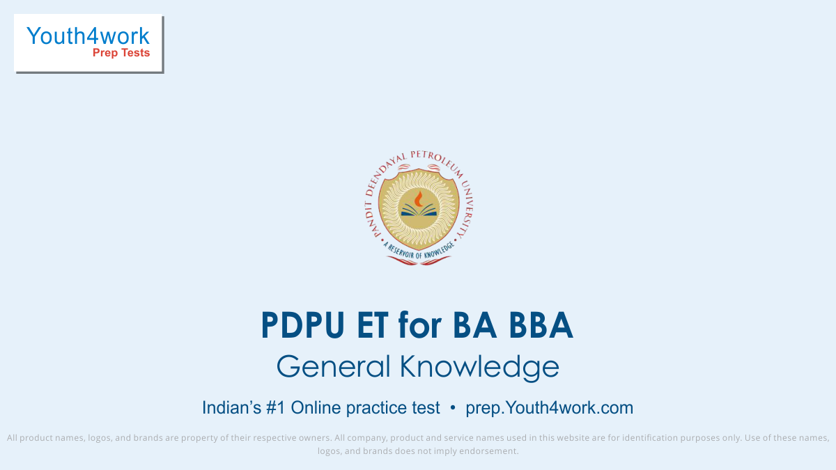PDPU Entrance mock Test for BA BBA