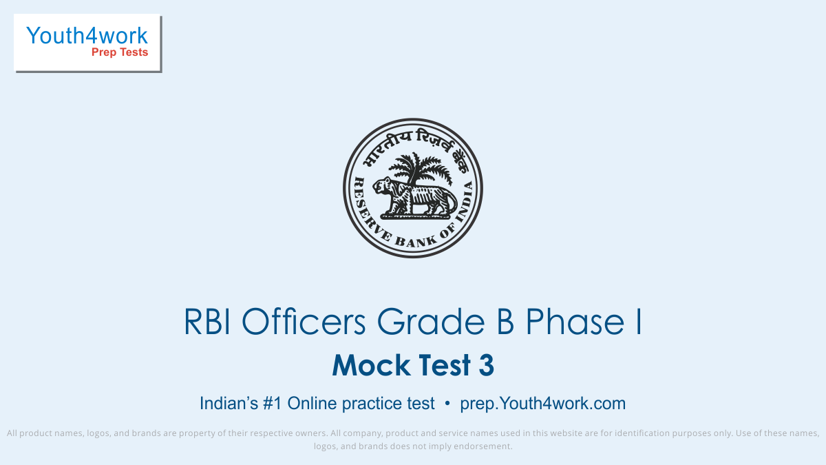 RBI Grade B Phase 1 free mock test Series