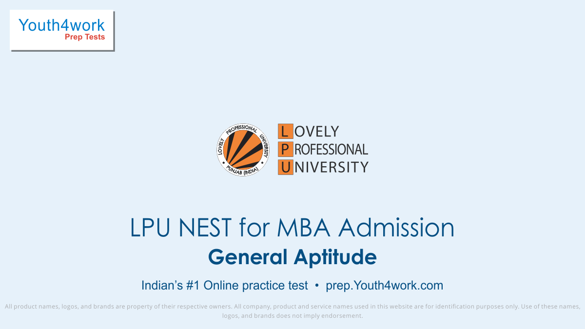 LPUNEST (MBA) Free Mock Test Series
