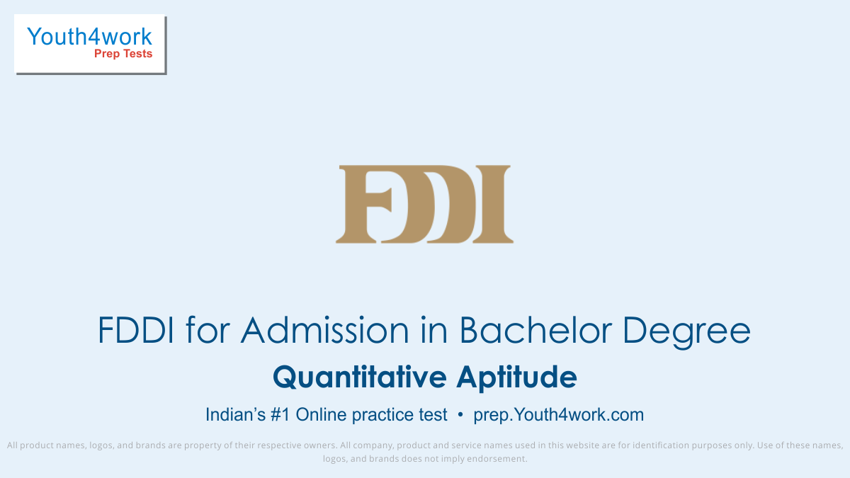 FDDI Addmission Exam Preparation Test Series