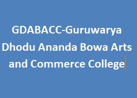 GDABACC-Guruwarya Dhodu Ananda Bowa Arts and Commerce College