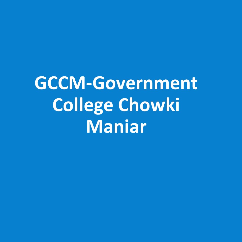 GCCM-Government College Chowki Maniar