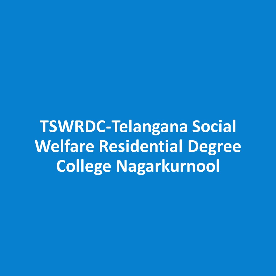 TSWRDC-Telangana Social Welfare Residential Degree College Nagarkurnool