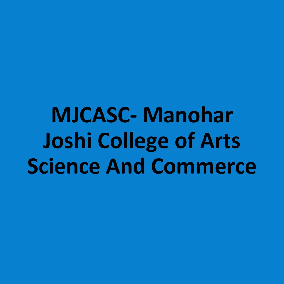 MJCASC- Manohar Joshi College of Arts Science And Commerce