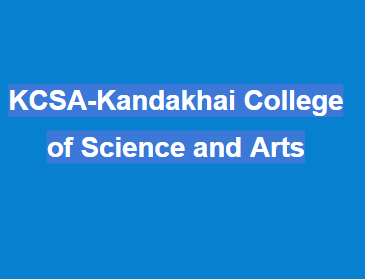 KCSA-Kandakhai College of Science and Arts