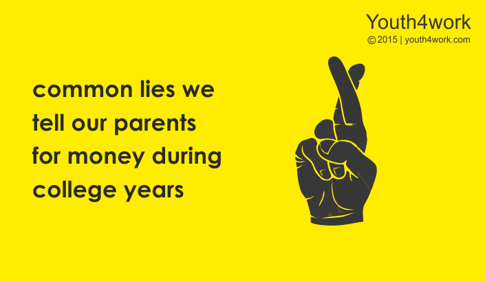 Humour - 10 most common lies we tell our parents for money during ...
