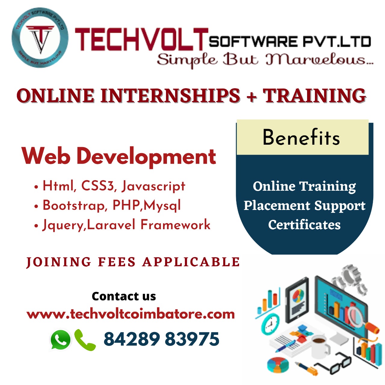 Web development,Web Development internships in Coimbatore | Techvolt ...
